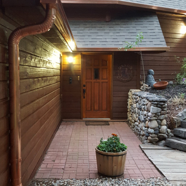 Copper Colored Gutters And Downspouts - Photos & Ideas | Houzz