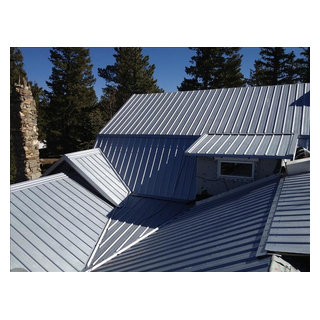 Evergreen - Metal Roof on Log Cabin - Rustic - Exterior - Denver - by ...