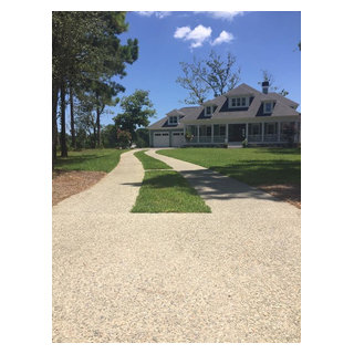 Exposed Granite aggregate driveway - Beach Style - Exterior - Other ...