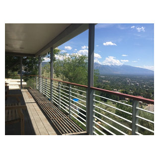 Exterior Horizontal with Cherry Top Rail - Contemporary - House ...