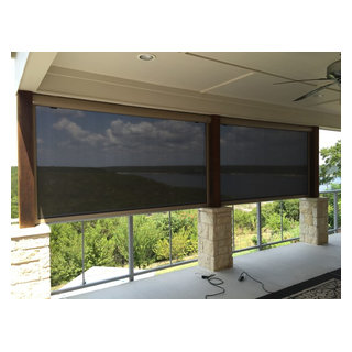 Exterior Motorized Patio & Garage Shades - Modern - Exterior - Austin ...