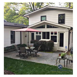 Exterior Split Level Makeover - Brick and Siding - Traditional - Patio ...