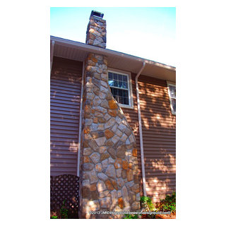 Exterior Stone Veneer Chimney - Traditional - Exterior - Cleveland - by ...
