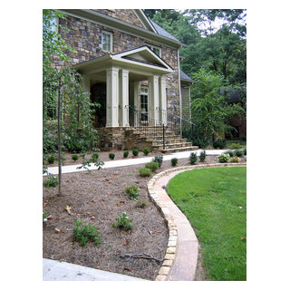 Iron Handrails, Fieldstone Landing, steps and edging - Traditional ...