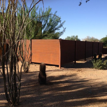 Rusted Steel Fence - Photos & Ideas | Houzz
