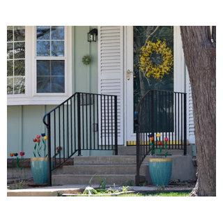 French curved exterior railing - French Country - House Exterior ...