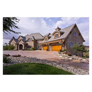 Front View of French Country New Home - Traditional - Exterior - Other ...