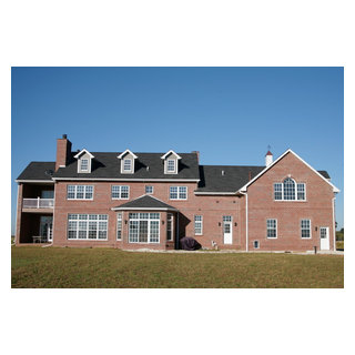 Grand Red Brick Colonial - Traditional - Exterior - Other - by Jim Reif ...