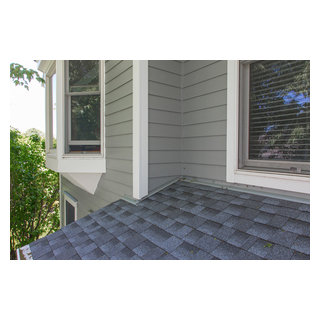 Gray Slate James Hardie siding installation in Naperville + New Roof ...