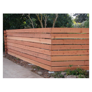 Horizontal Redwood Fence 1 - Modern - Exterior - Los Angeles - by Fence ...
