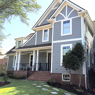 75 Beautiful Traditional Exterior Home with a Clipped Gable Roof ...