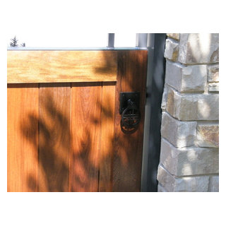 Ipe Entry Gate with Asian Gate Hardware - Asian - Exterior - San Diego ...