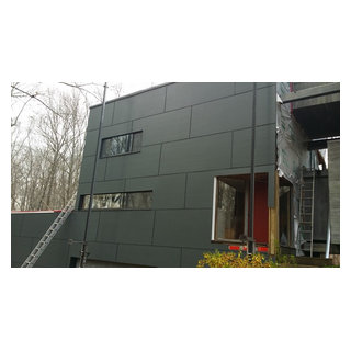 Iron Grey HardiePanel w/ Fry Reglet Aluminum Trim - Contemporary ...