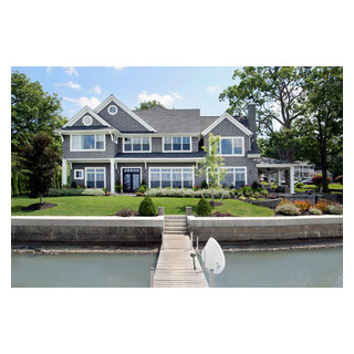 Lakefront Cape Cod House - Beach Style - Exterior - New York - by ...