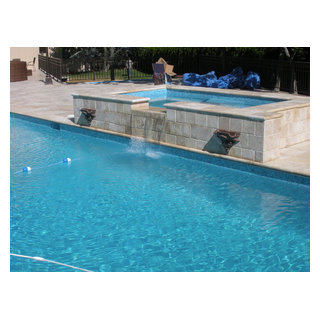 Limestone Pool Surround - Mediterranean - Pool - Philadelphia - by ...
