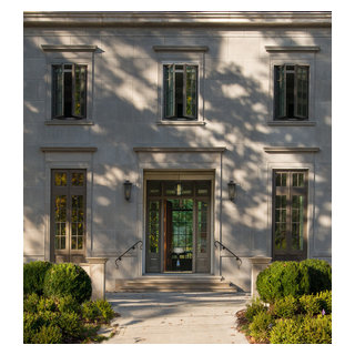 Classical Limestone House with French doors - Traditional - Exterior ...