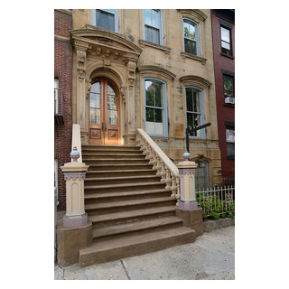 Majestic triplex home in circa 1858 townhouse - Traditional - Exterior ...