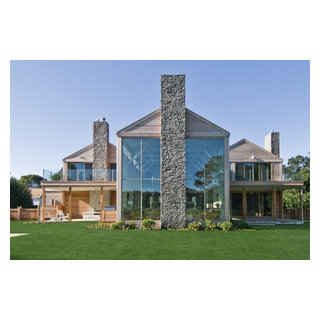 Modern Barn®, "La Grange": back of house - Farmhouse - Exterior - New ...