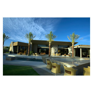 Modern Mansion Back Yard - Contemporary - Exterior - Los Angeles - by ...