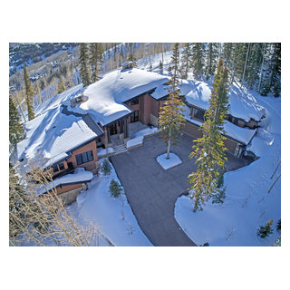 Roundabout Driveway With A Tree - Contemporary - Exterior - Salt Lake ...