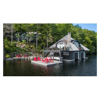 Muskoka Cottage Reno & Boathouse - Beach Style - Exterior - Toronto ...