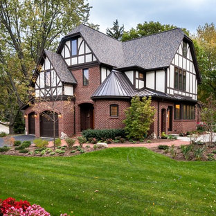 75 Beautiful Traditional Exterior with a Clipped Gable Roof Pictures ...