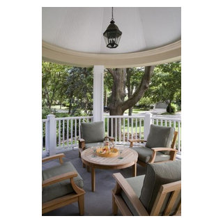 Octagonal Shape Covered Front Bluestone Tiled Porch - Traditional ...
