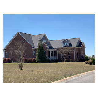 One Story Brick - House Exterior - Other - by Patriot Roofing Company ...