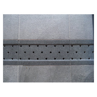 Overflow drain channel fabricated in natural stone. - House Exterior ...