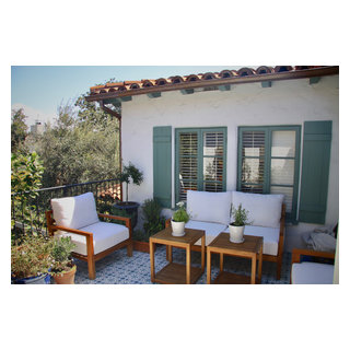 Pacific Palisades addition - exterior balcony details - Mediterranean ...