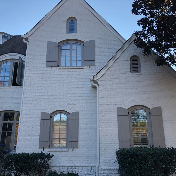 Cream Brick Exterior - Photos & Ideas | Houzz