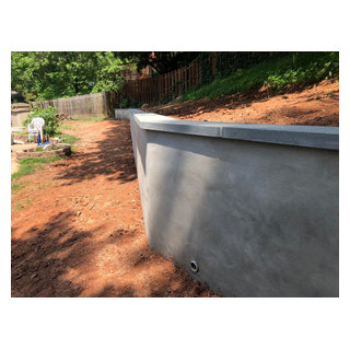 Parged Block Retaining Wall with 2 Inch Thermal Cap in Silver Spring MD ...