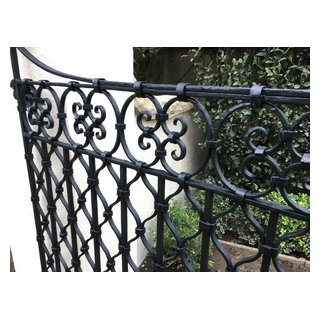 Pedestrian Hand Forged Gates - Mediterranean - Exterior - Santa Barbara ...