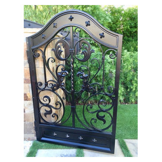 Pedestrian Hand Forged Gates - Mediterranean - Exterior - Santa Barbara ...