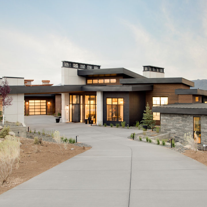 75 Most Popular 75 Beautiful House Exterior with a Flat Roof Ideas and ...
