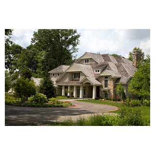 Rambling Stone and Cedar Cape Cod Style Home on Shores of Lake Geneva ...