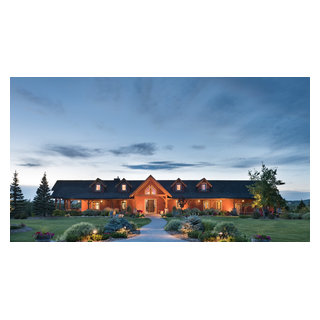 Ranch Timber Frame Home in Alberta - Exterior - Farmhouse - Exterior ...