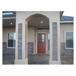 Recessed Veneer Stone Columns - Contemporary - Exterior - Boise - by ...