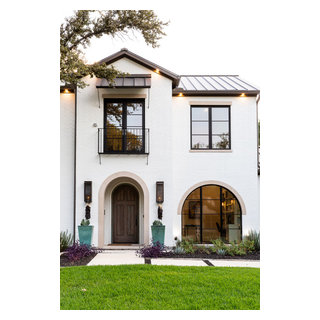 Ridge Crest Painted Brick - Méditerranéen - Façade - Dallas - par ...