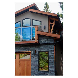 Rooftop Terrace w/ Glass Rail - Rustic - Exterior - Calgary - by New ...