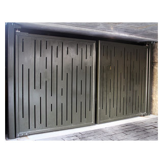 Rubbish Bin Storage Doors - Modern - House Exterior - Boston - by Ocean ...