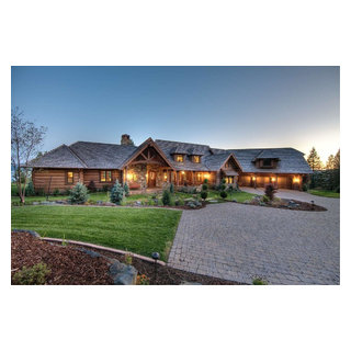 Rustic Appalachian Dovetail Log Home - Rustic - House Exterior - Other ...