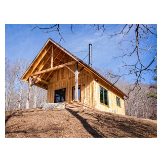 Rustic Cabin with Hemlock Board and Batten Siding - Rustic - Exterior ...