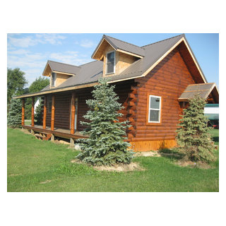 Rustic Log Cabin - Rustic - House Exterior - Detroit - by Oasis Homes ...