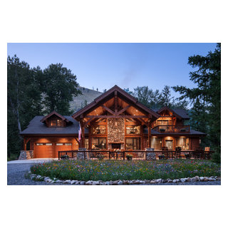 Rustic Timber Frame Home: The Rock Creek Residence - Exterior - Rustic ...