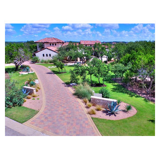 Santa Barbara Transitional Front Elevation - Transitional - Landscape ...