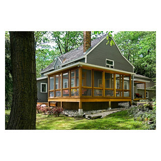 Screen Porch Addition - Rustic - Exterior - Portland Maine - by Whitten ...