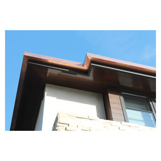 sectional 4x5 Box Gutters, 16 ounce Copper, Modern Home in Manhattan ...