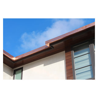 sectional 4x5 Box Gutters, 16 ounce Copper, Modern Home in Manhattan ...