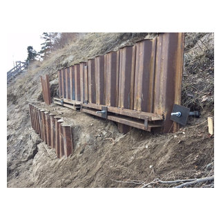 Shoring Retaining Wall / Helical Screw Piles - House Exterior ...